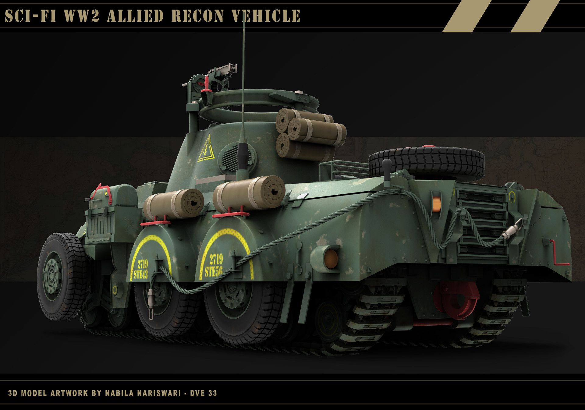 Nabila Nariswari - Sci-Fi WW2 Allied Recon Vehicle Fan Art