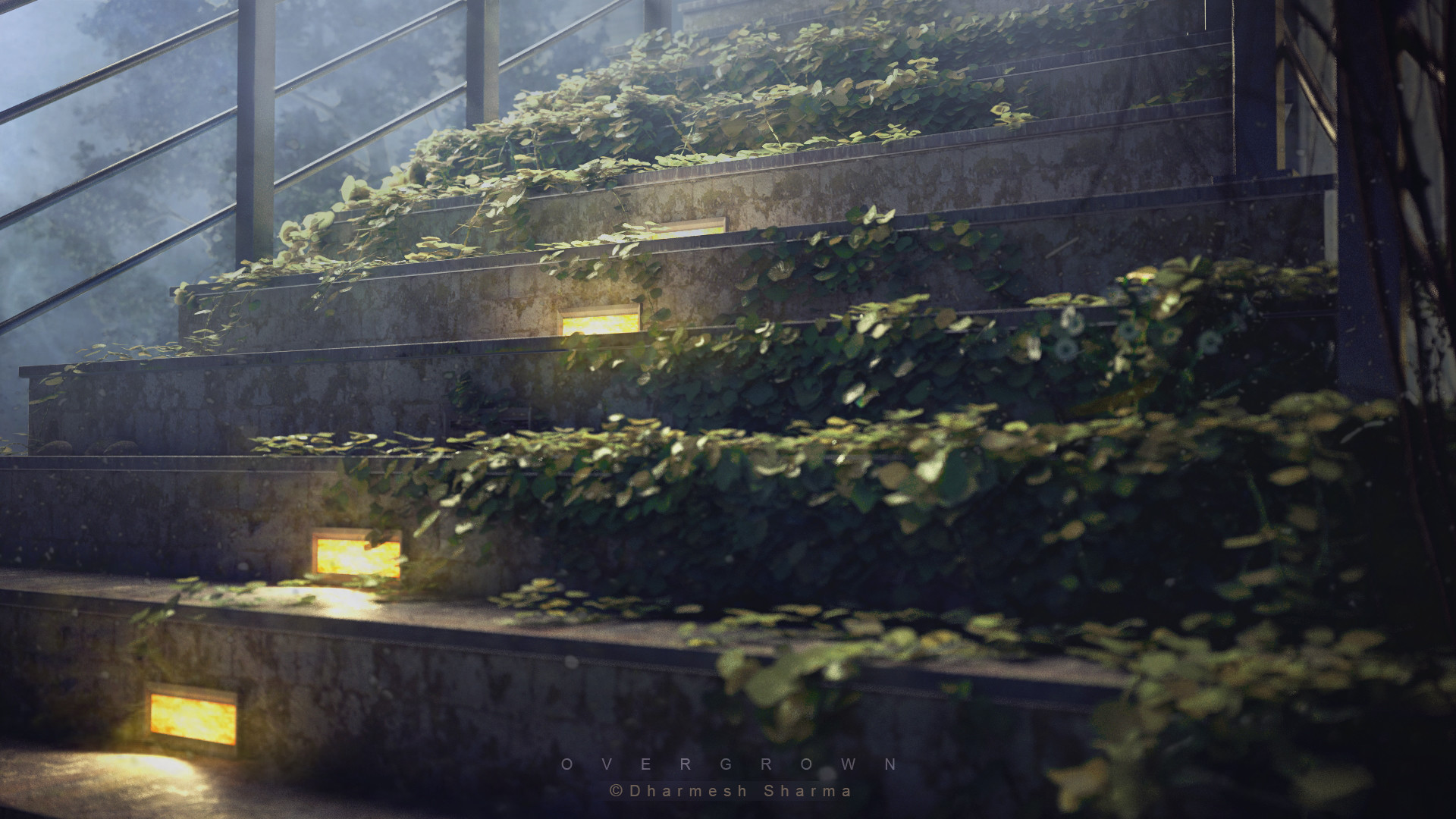 ArtStation - Overgrown Stairs