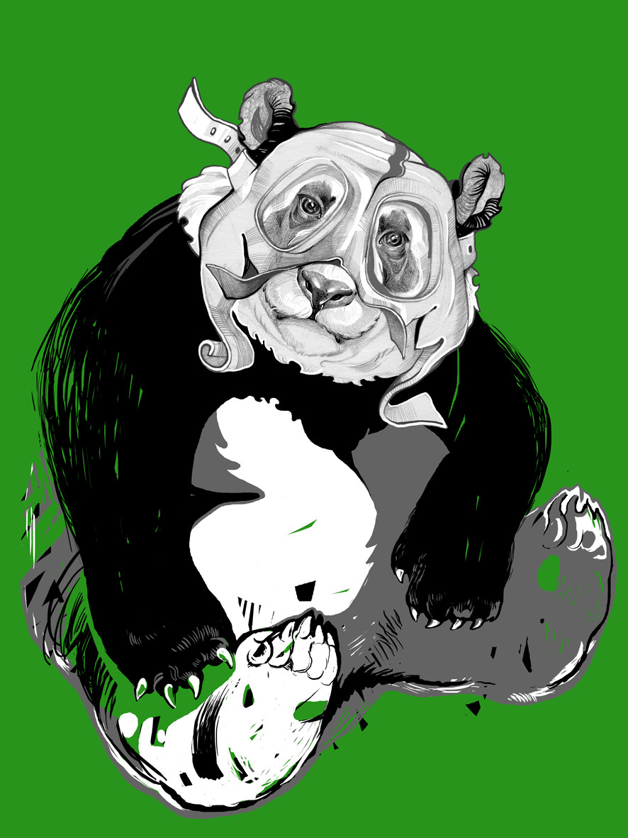 ArtStation - Panda with gas mask