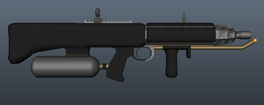 ArtStation - Flamethrower Rifle, Chris Smith