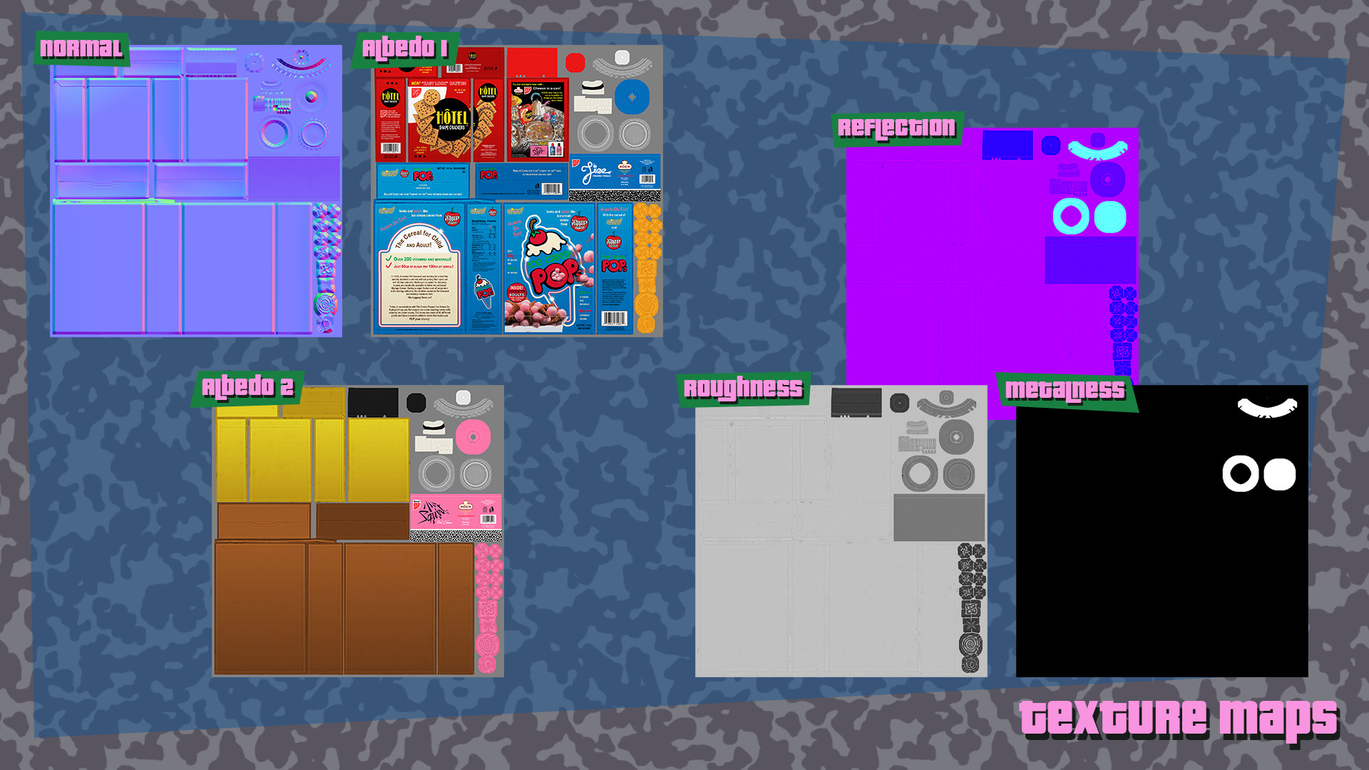 Bavo Debraekeleer - Ocean View Suite - Props - Textures Breakdown (with 3D Marmoset Viewer)