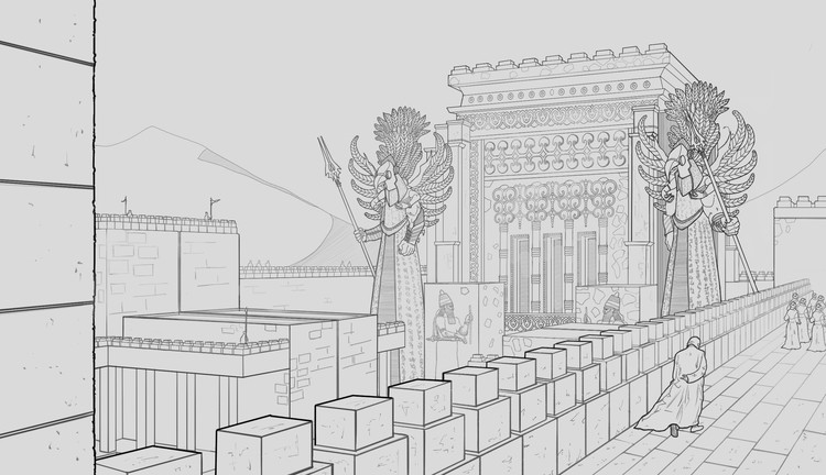 beit hamikdash coloring page