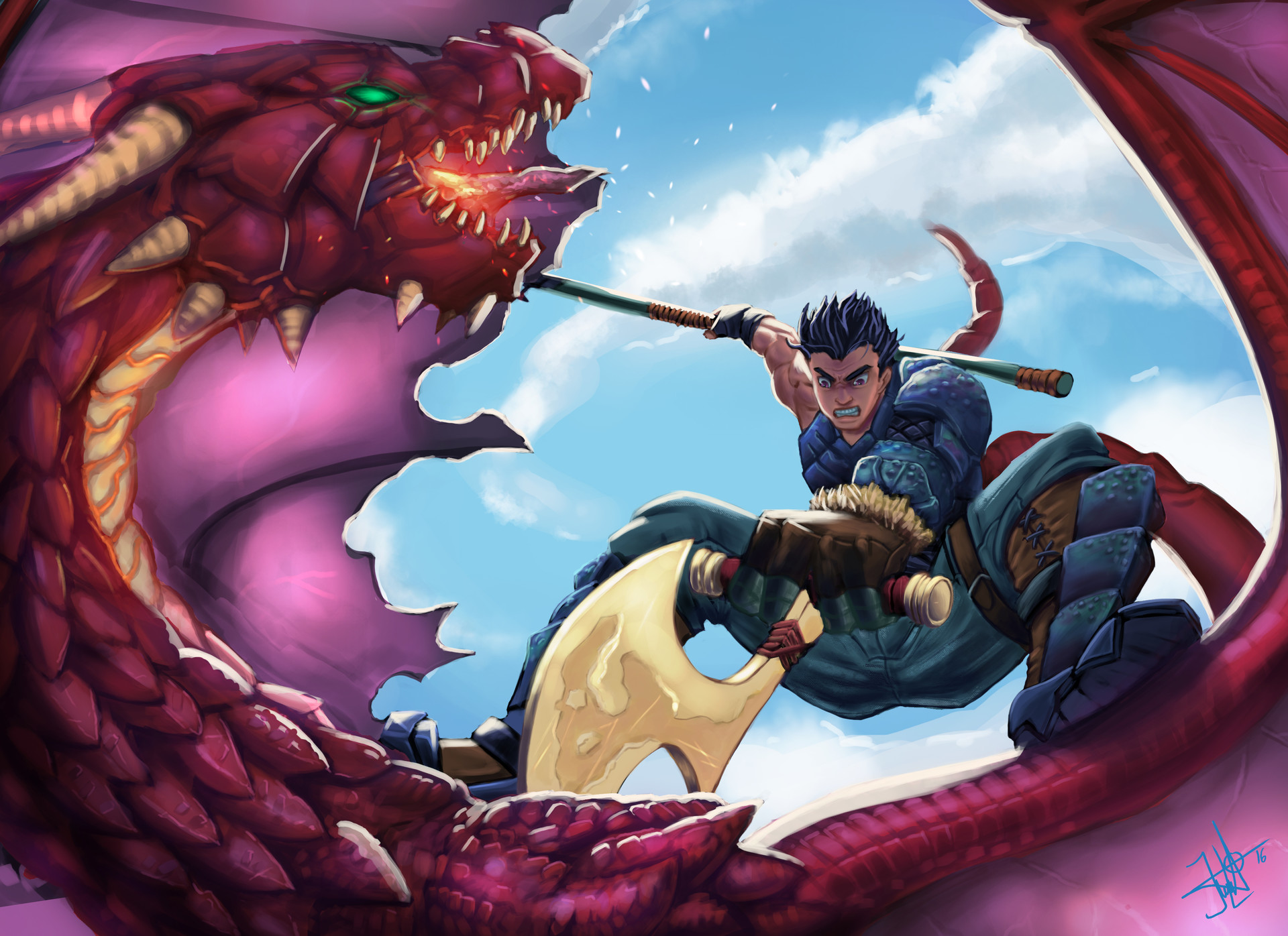 ArtStation - Dragon hunt