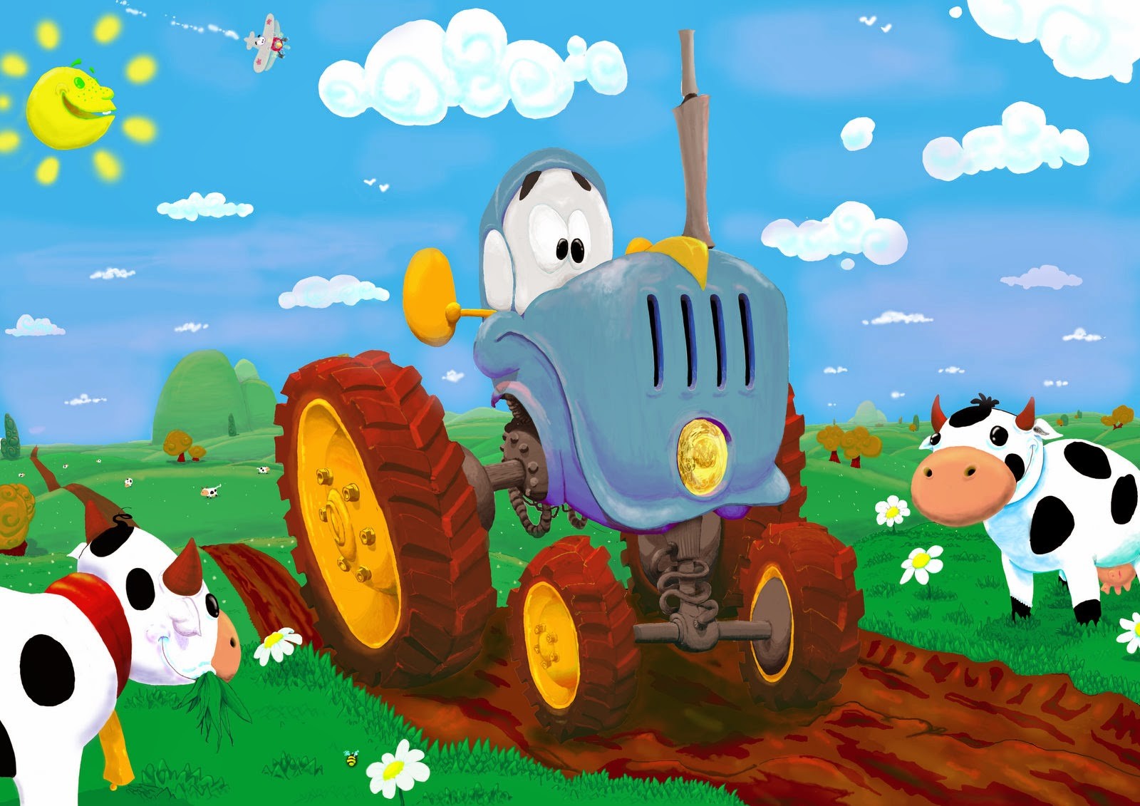 ArtStation - Cartoon tractor