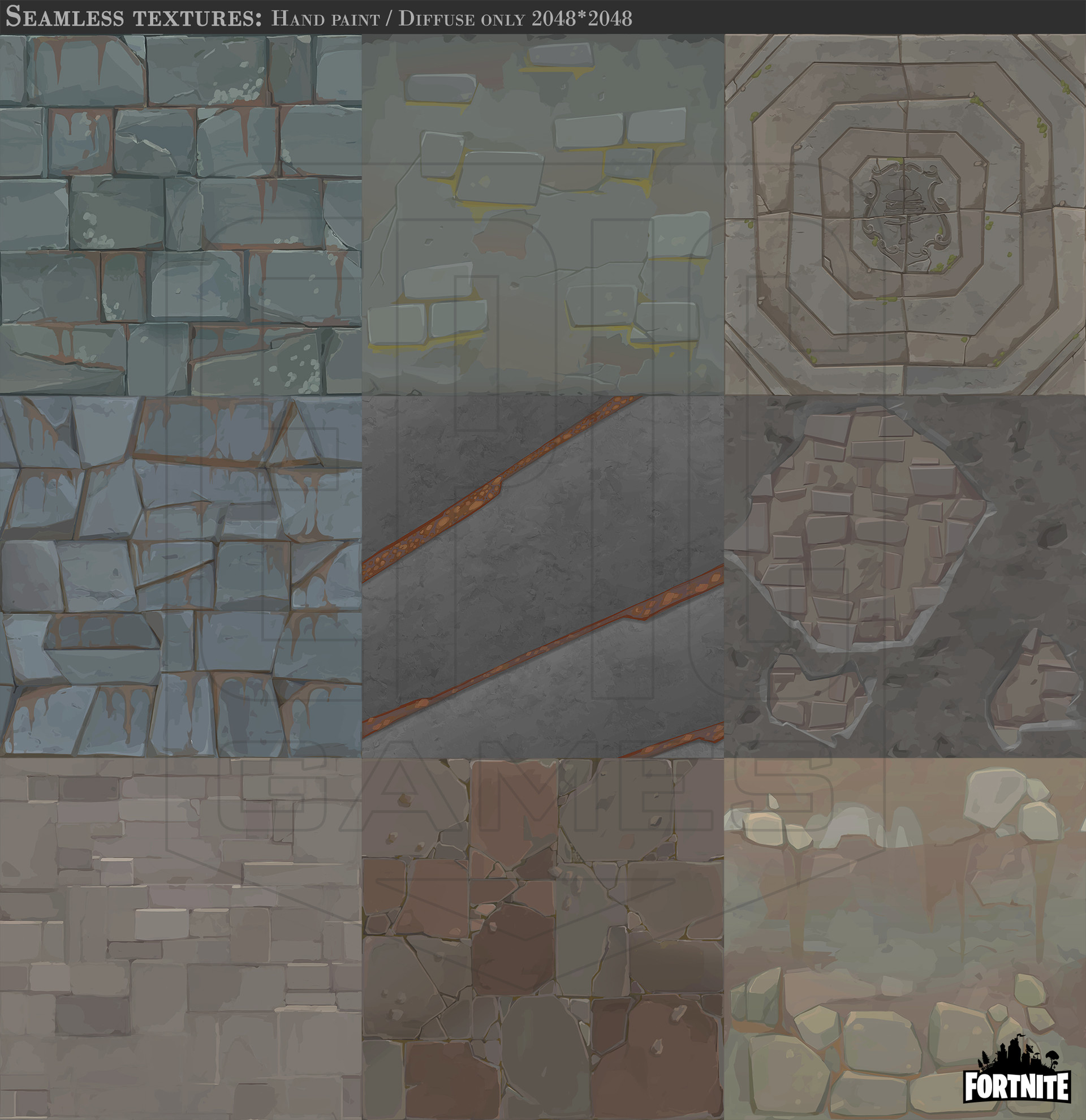 Tangi Bodio - Fortnite: unlit seamless textures 2015