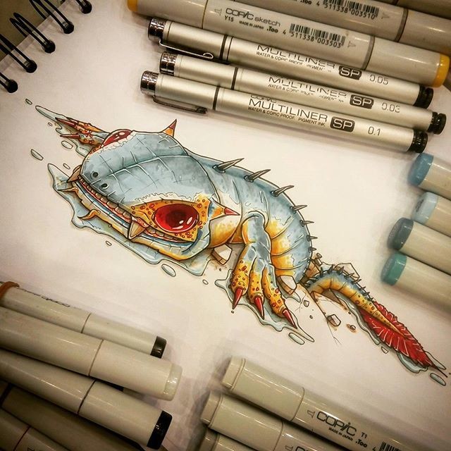 ArtStation - ice fire lizard