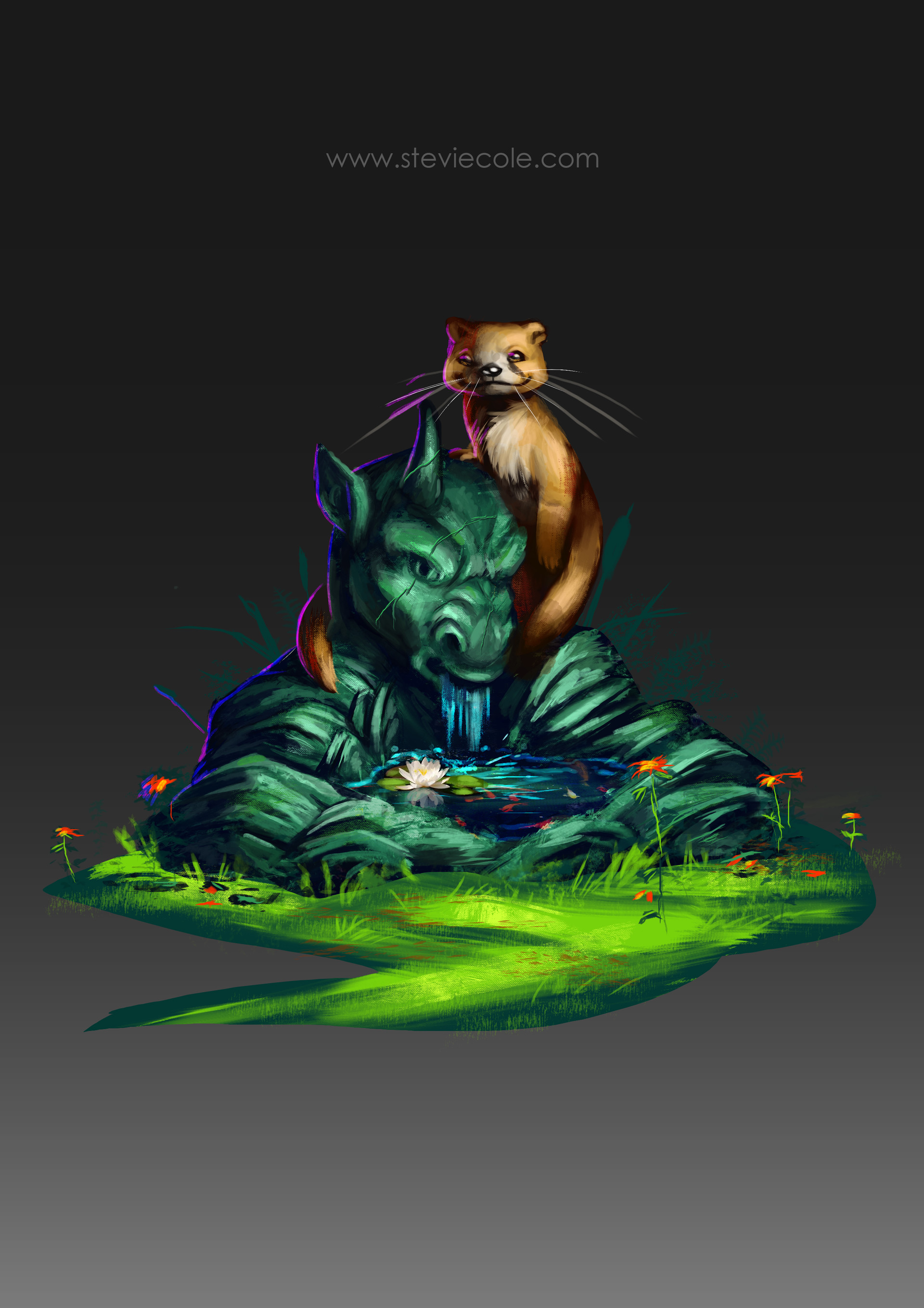 ArtStation - The Otter and the Demon Pool