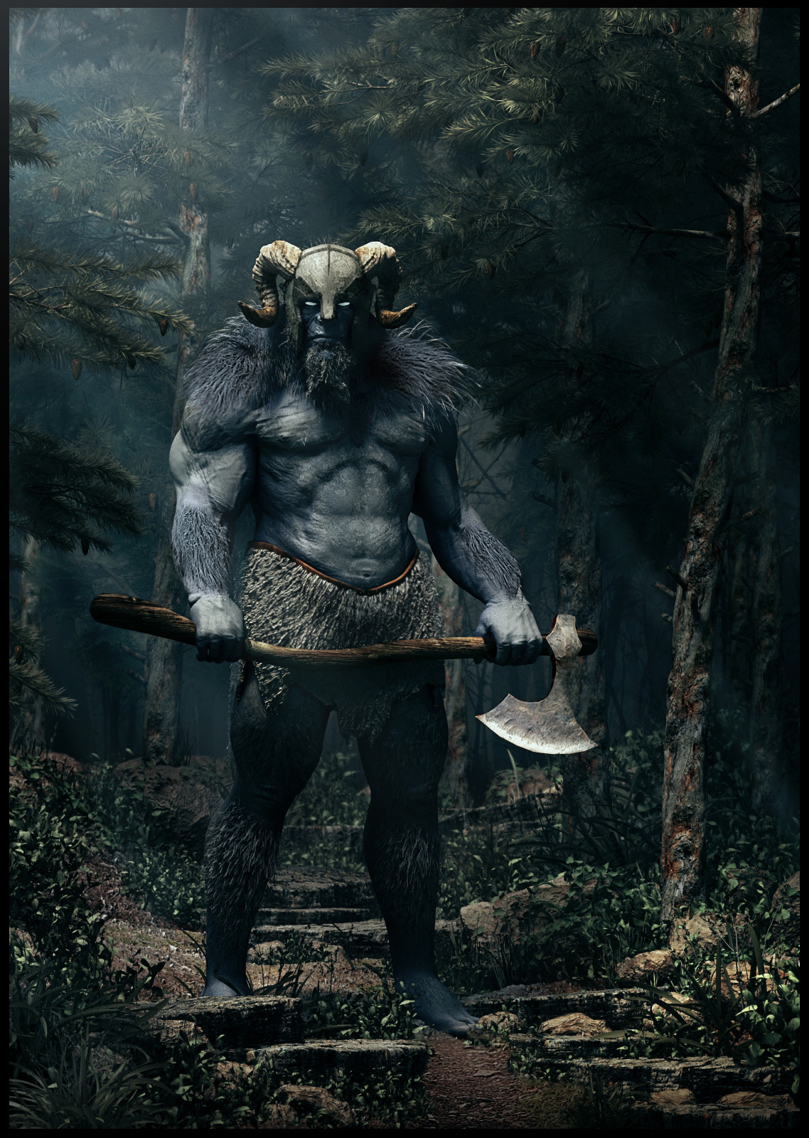 ArtStation - Big dude in a forest