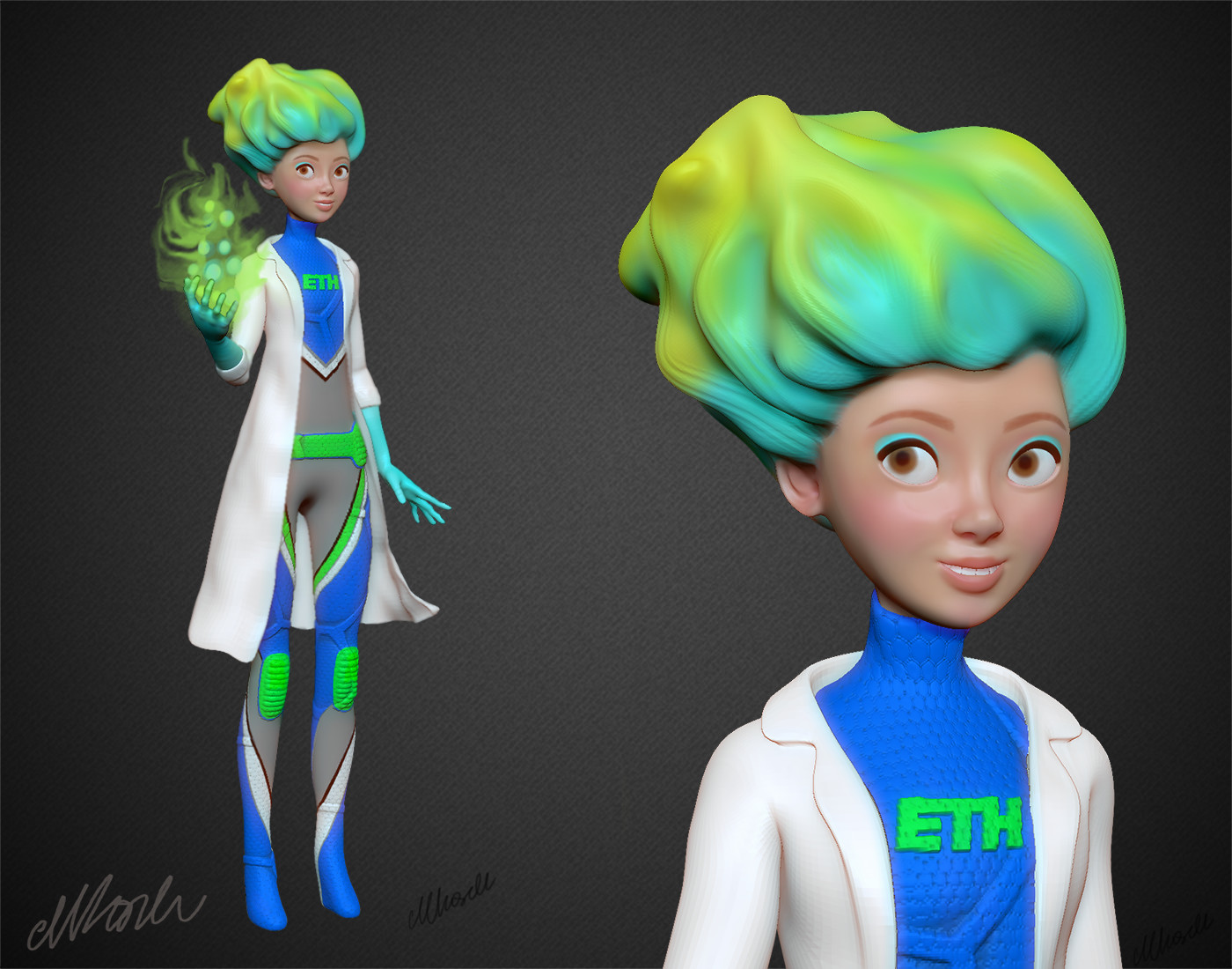Maggie Kosek - Eva character - ETH Mascot