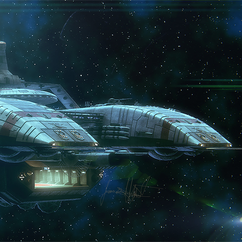 ArtStation - BSG_Blood and Chrome Ships, and WIPS, James Hibbert