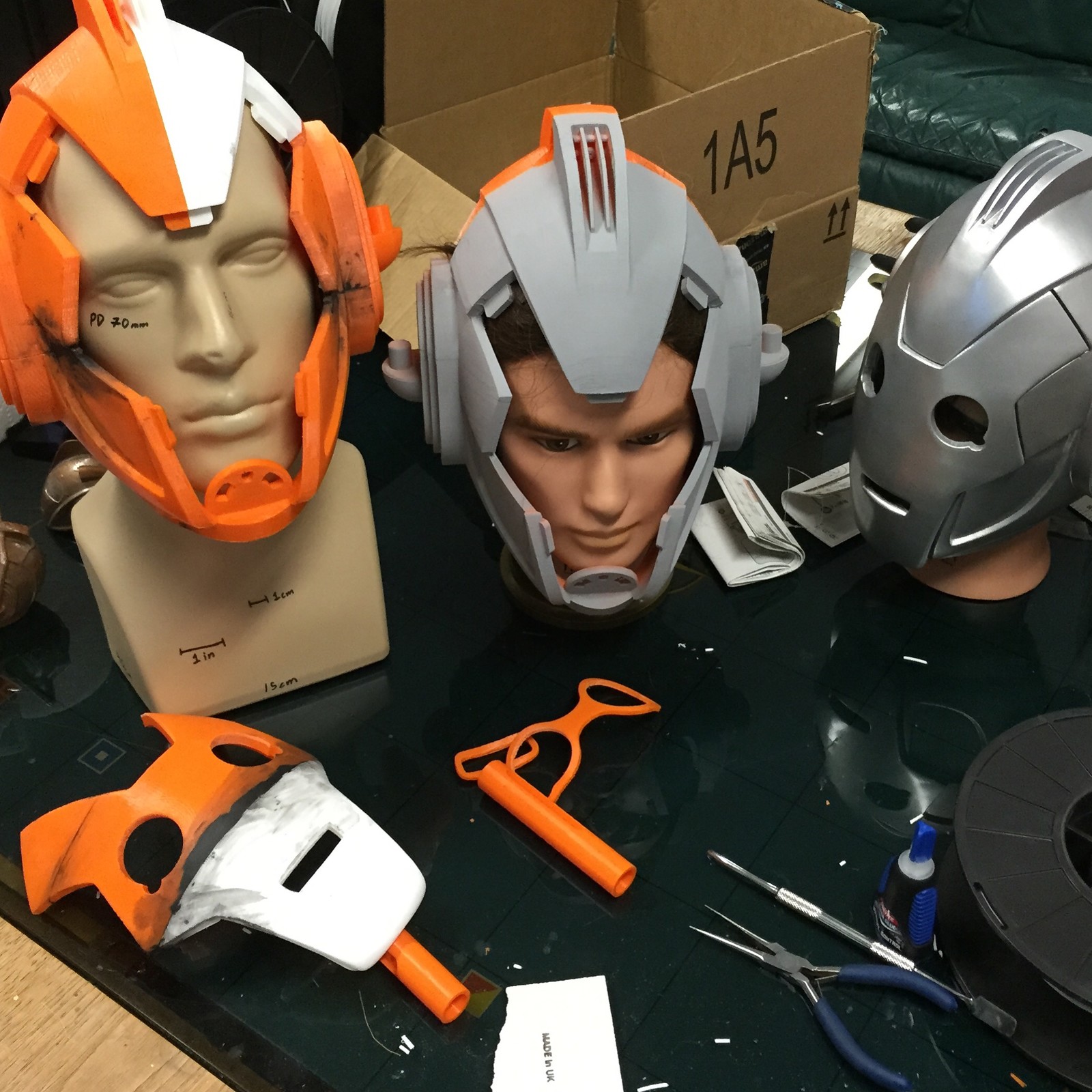 Joseph Drust - 3D Printed Cyberman Helmets