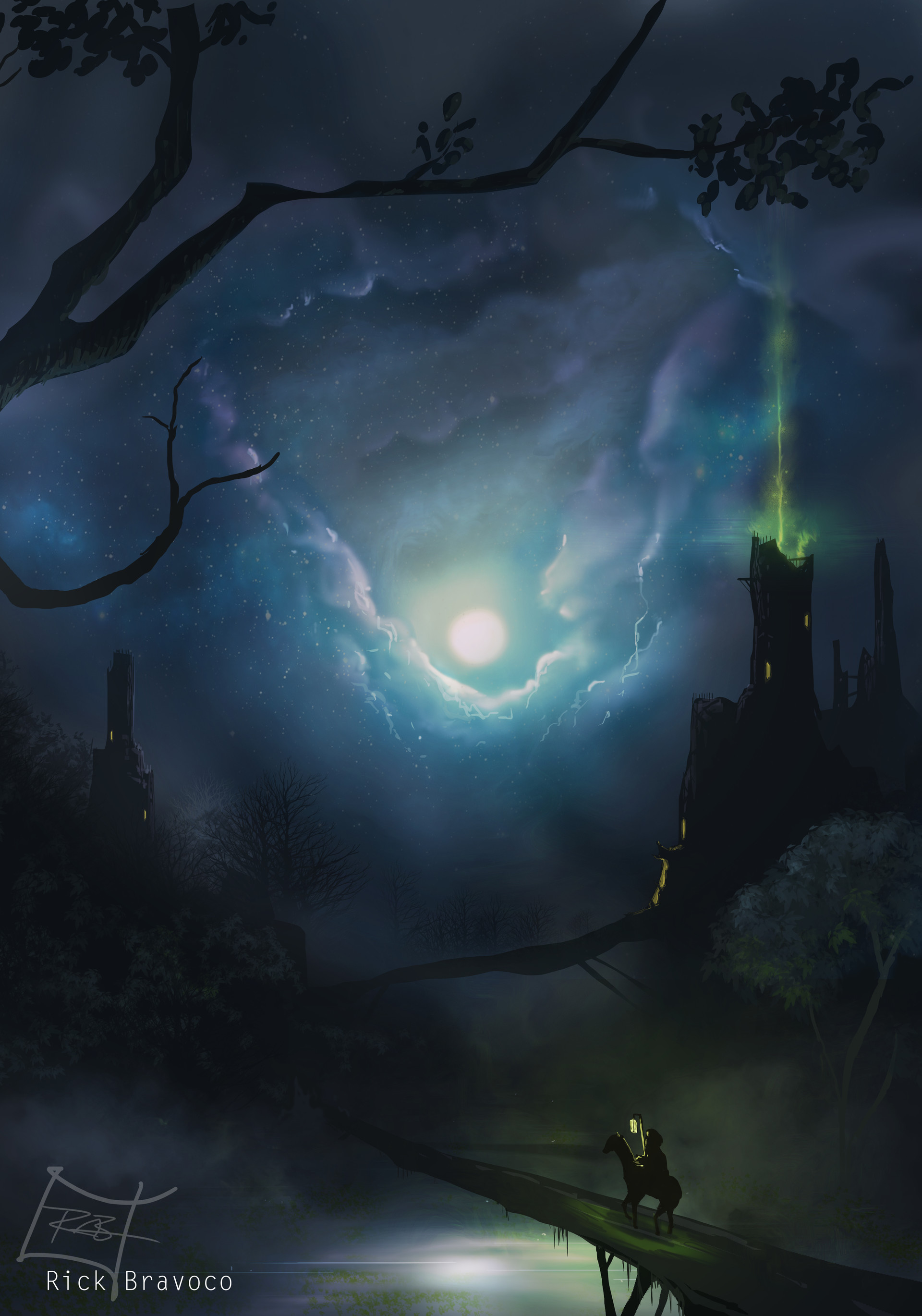 ArtStation - Night Landscape concept