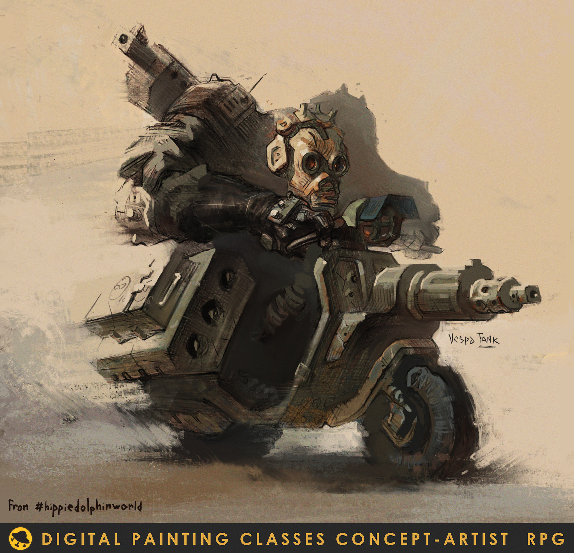 ArtStation - Vespa Tank +scetch