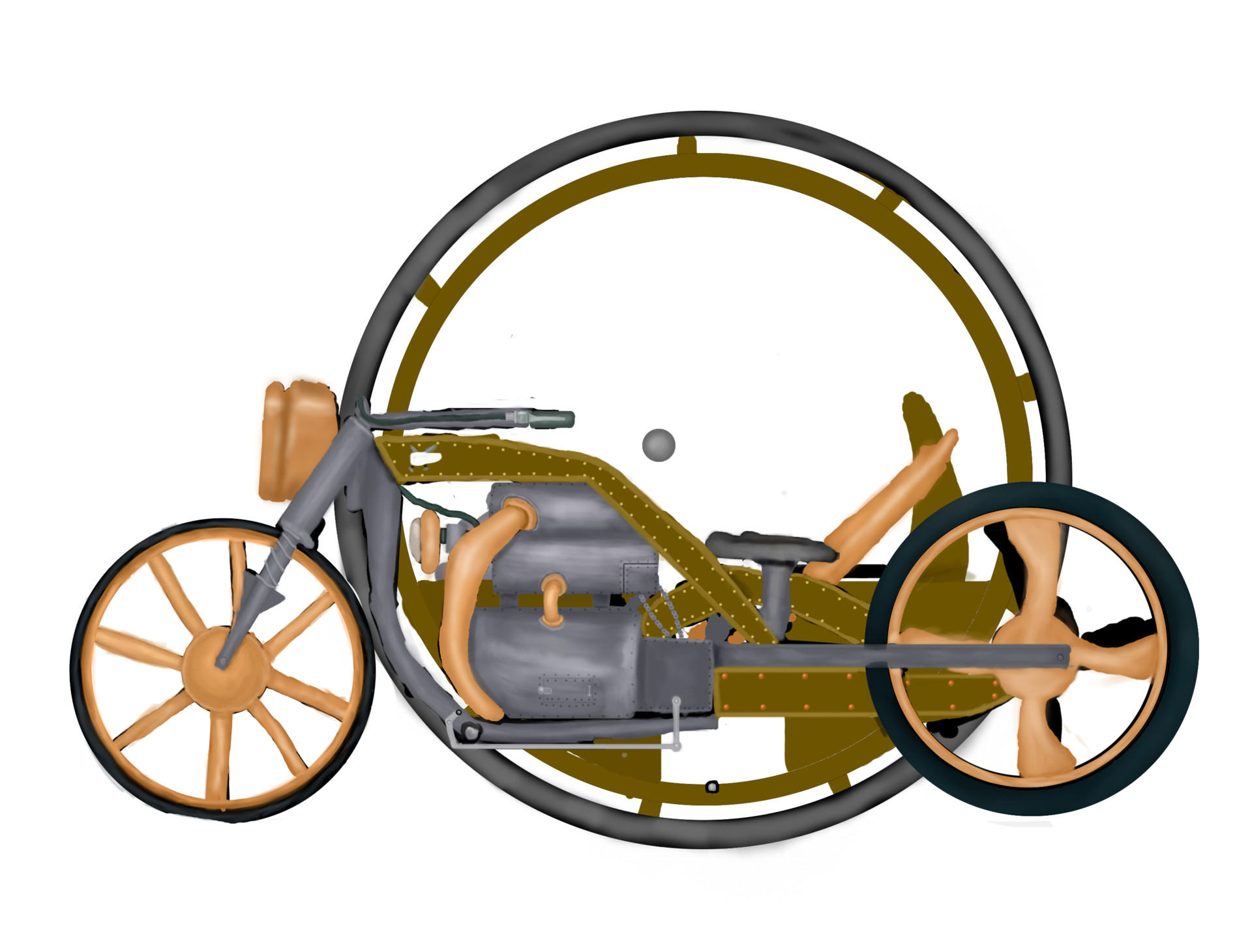 FinePointCGI - Steam Punk Motercycle