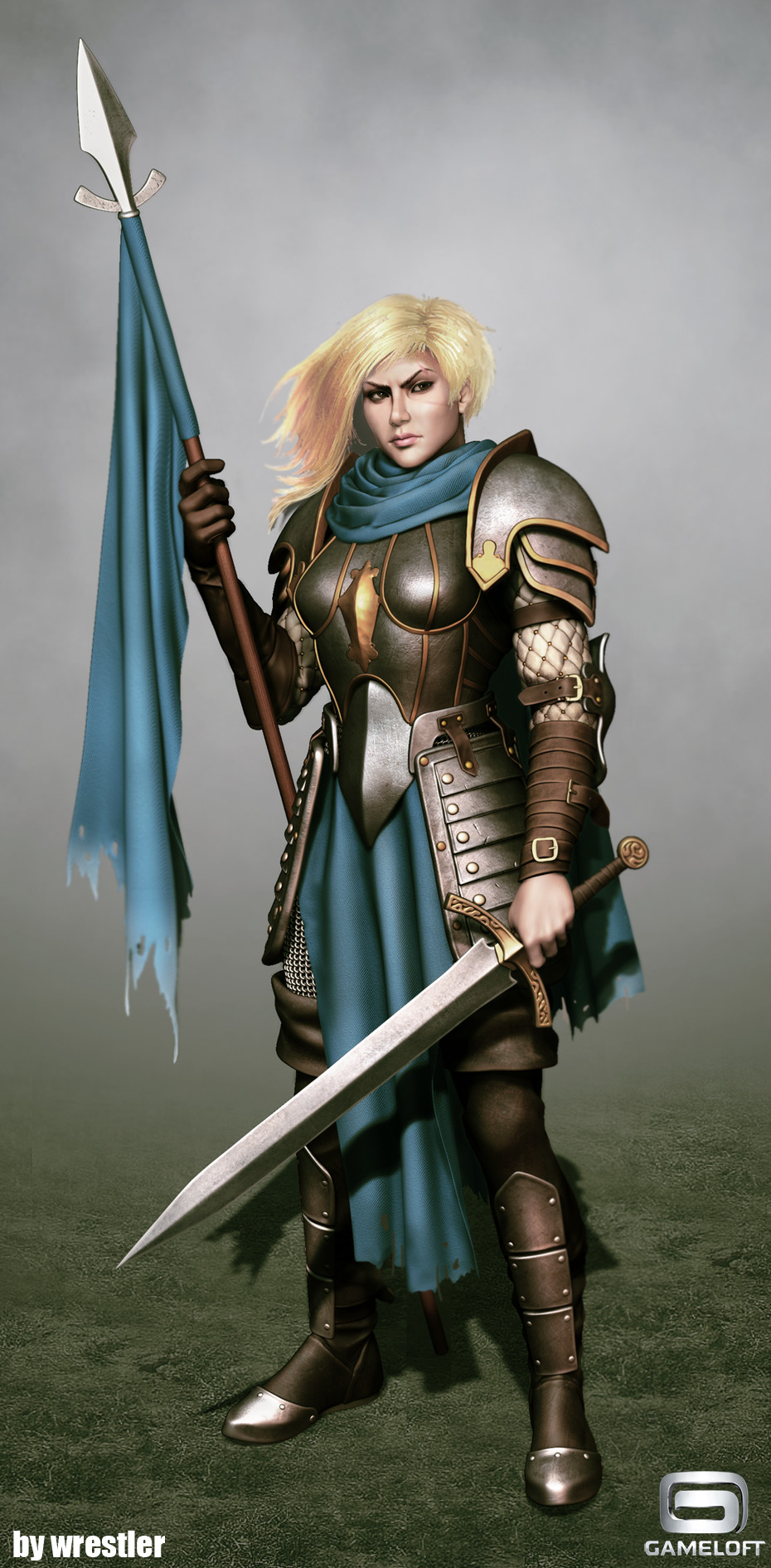 ArtStation - Girl Knight render