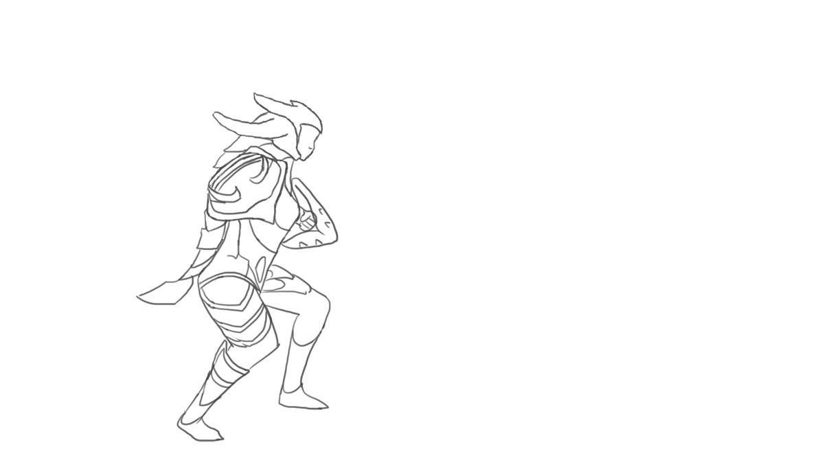 ArtStation - 2D human animation tests (lined)