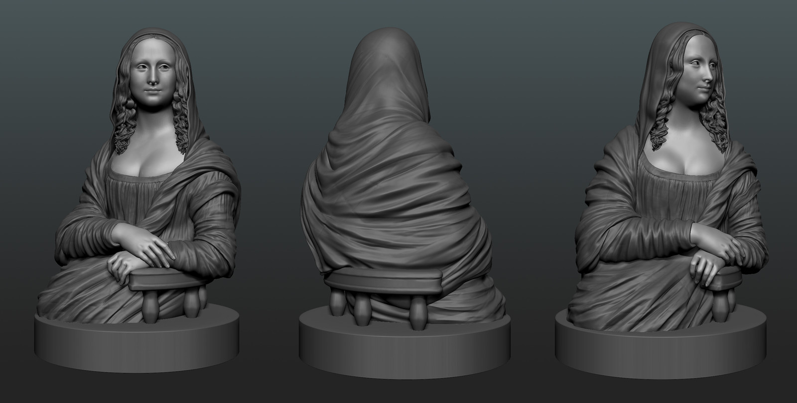 Olya Anufrieva - Mona Lisa sculpture