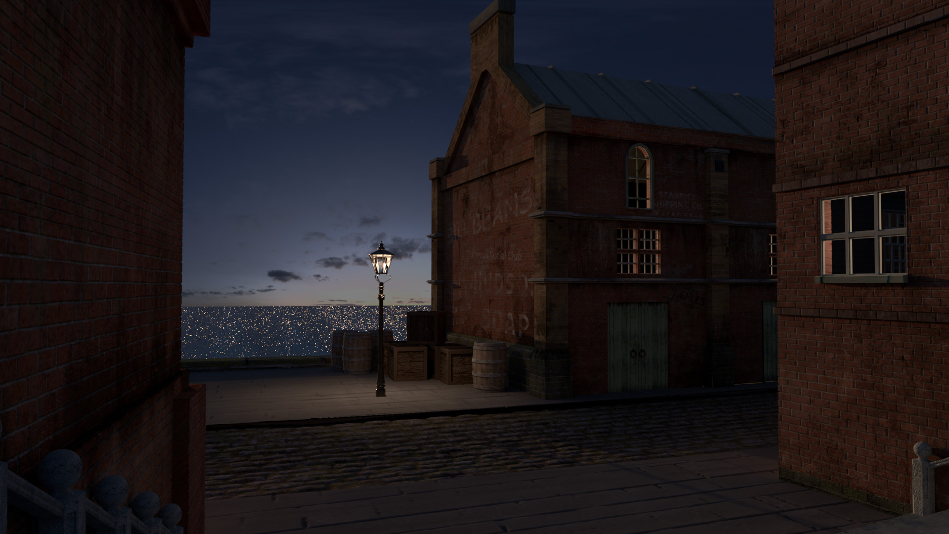 ArtStation - Harbour Side Scene