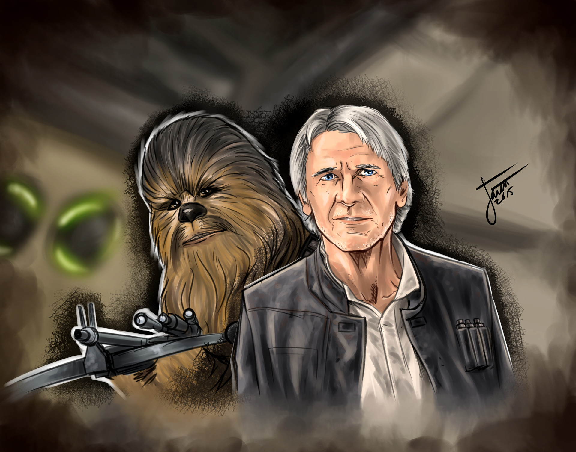 ArtStation - Star Wars, The Force Awakens - Han & Chewie, We're Home