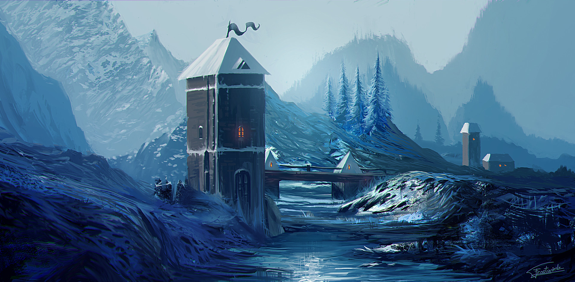 ArtStation - Frozen River