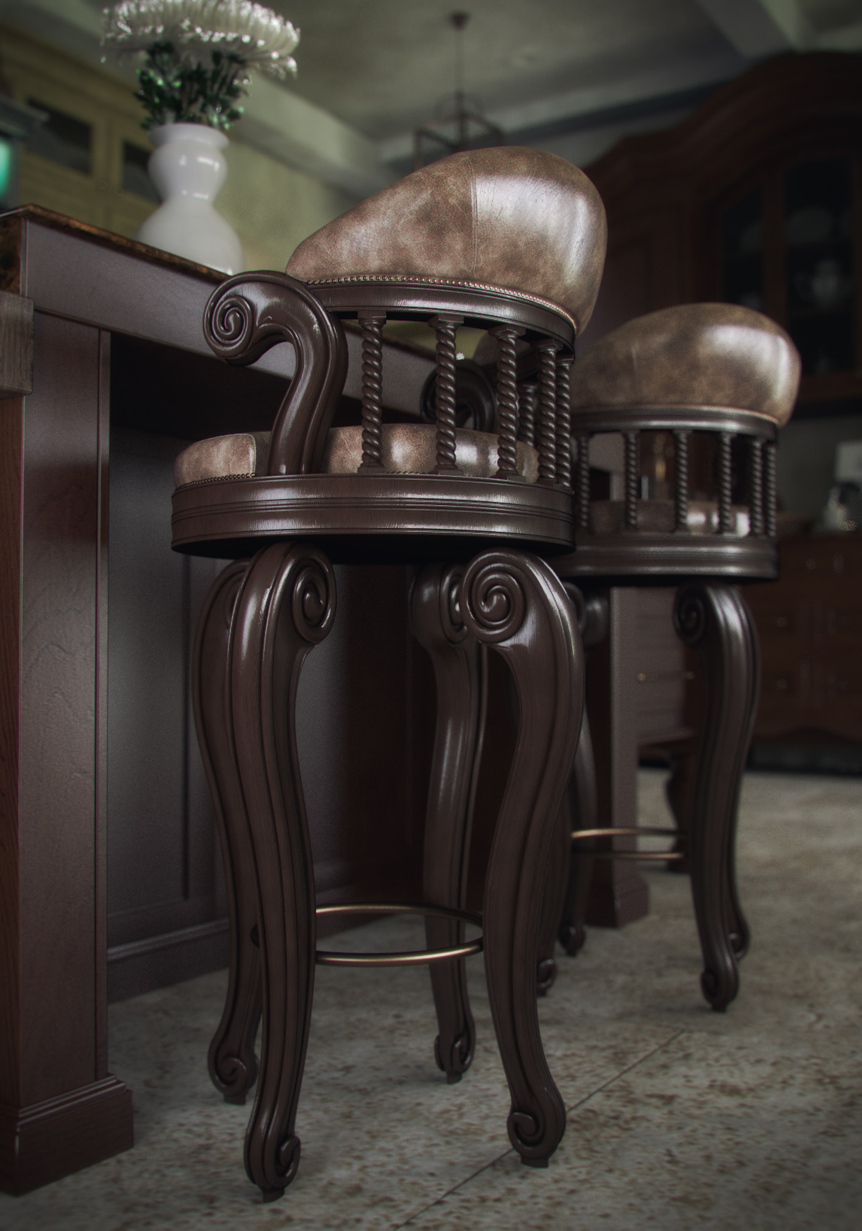 Janos Bodnar - Bar Stools Photorealism 1.0