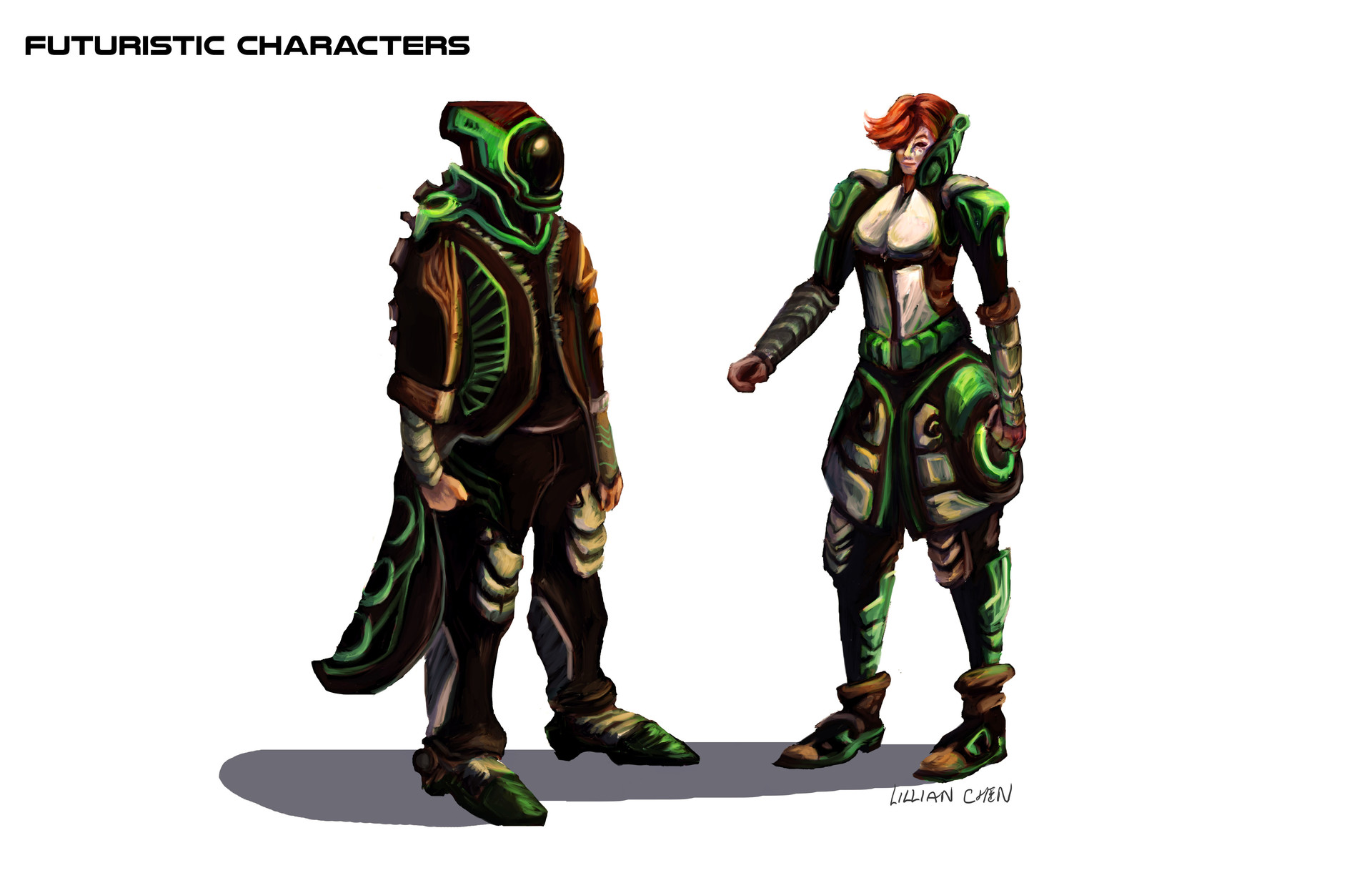 ArtStation - Futuristic character designs