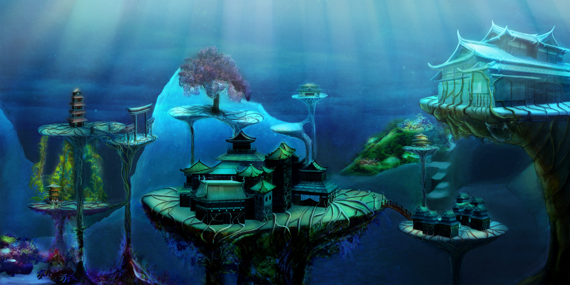Ancient Underwater City Art