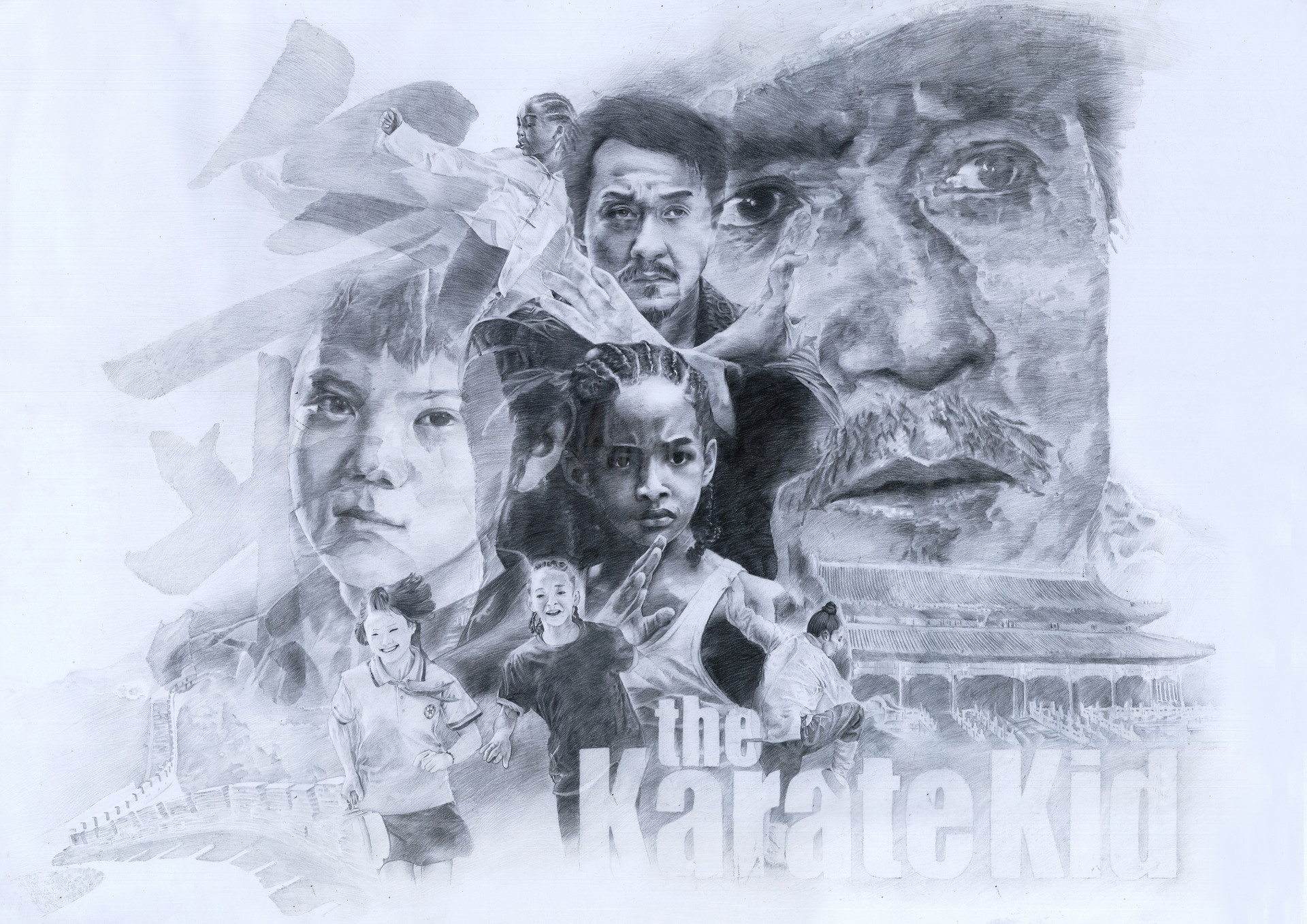 how to draw a karate kid