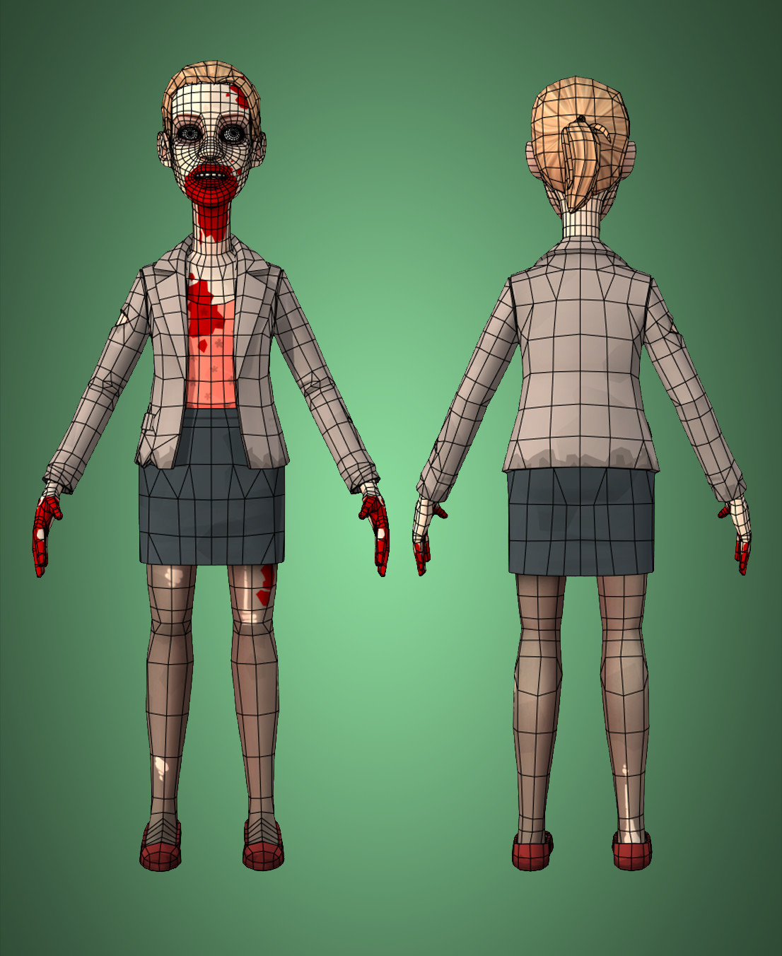 Josefine Behm - Plotagon Character: Zombie Woman from Dead Trigger 2