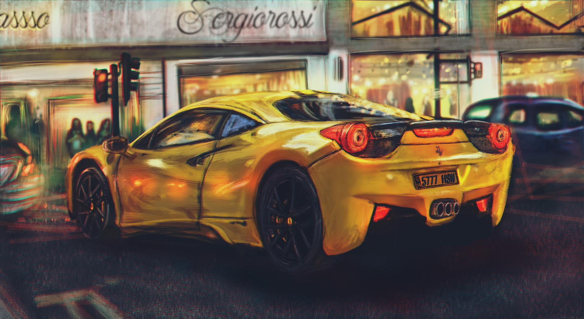 ArtStation - Ferrari 458 Street Illustration