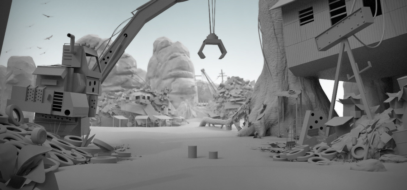ArtStation - Junkyard layout - Final