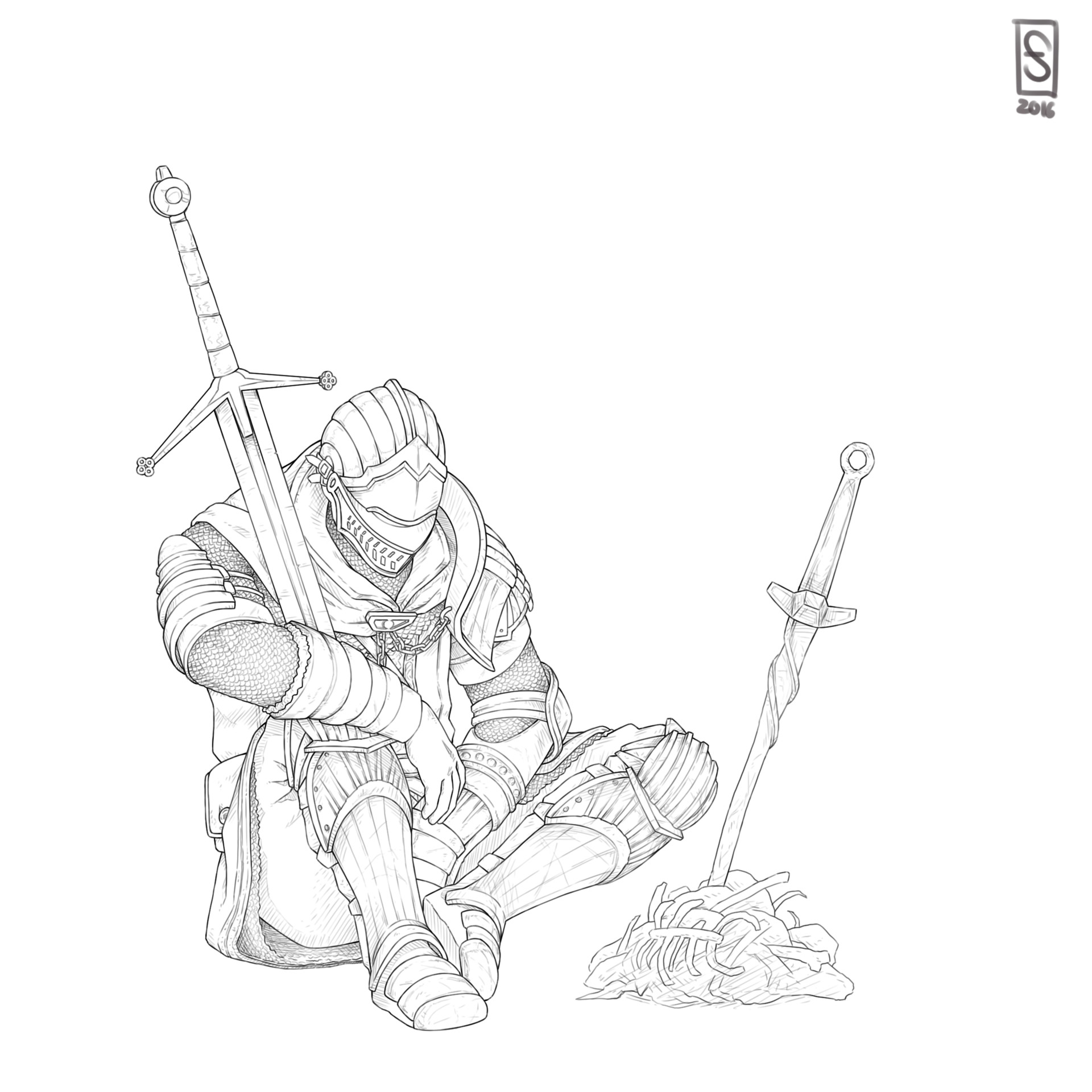 dark souls coloring pages