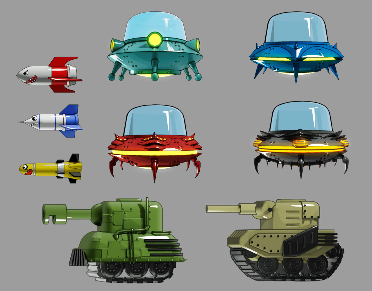 ArtStation - UFO and Tank