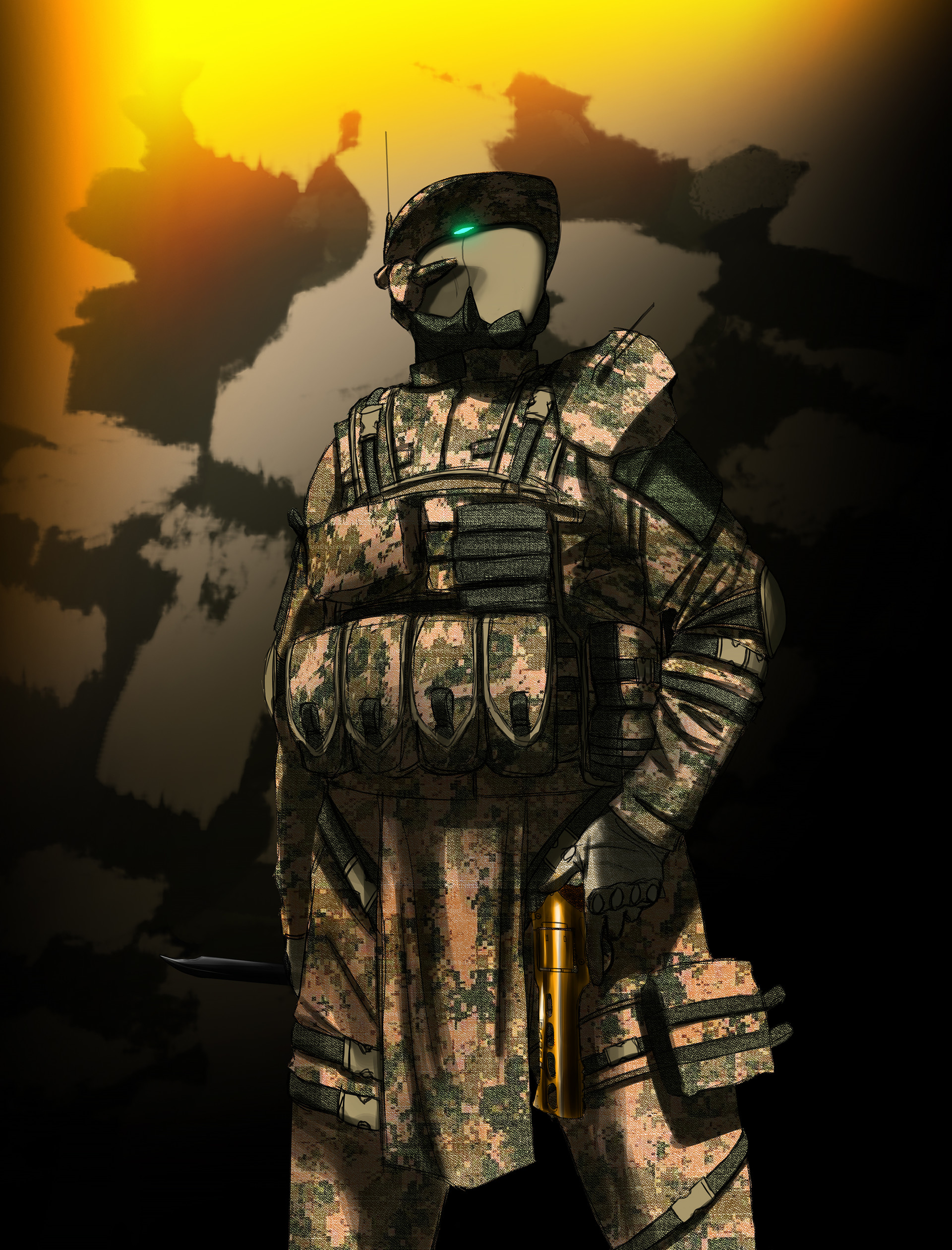 ArtStation - QUICK DRAWING FUTURE SOLDIER