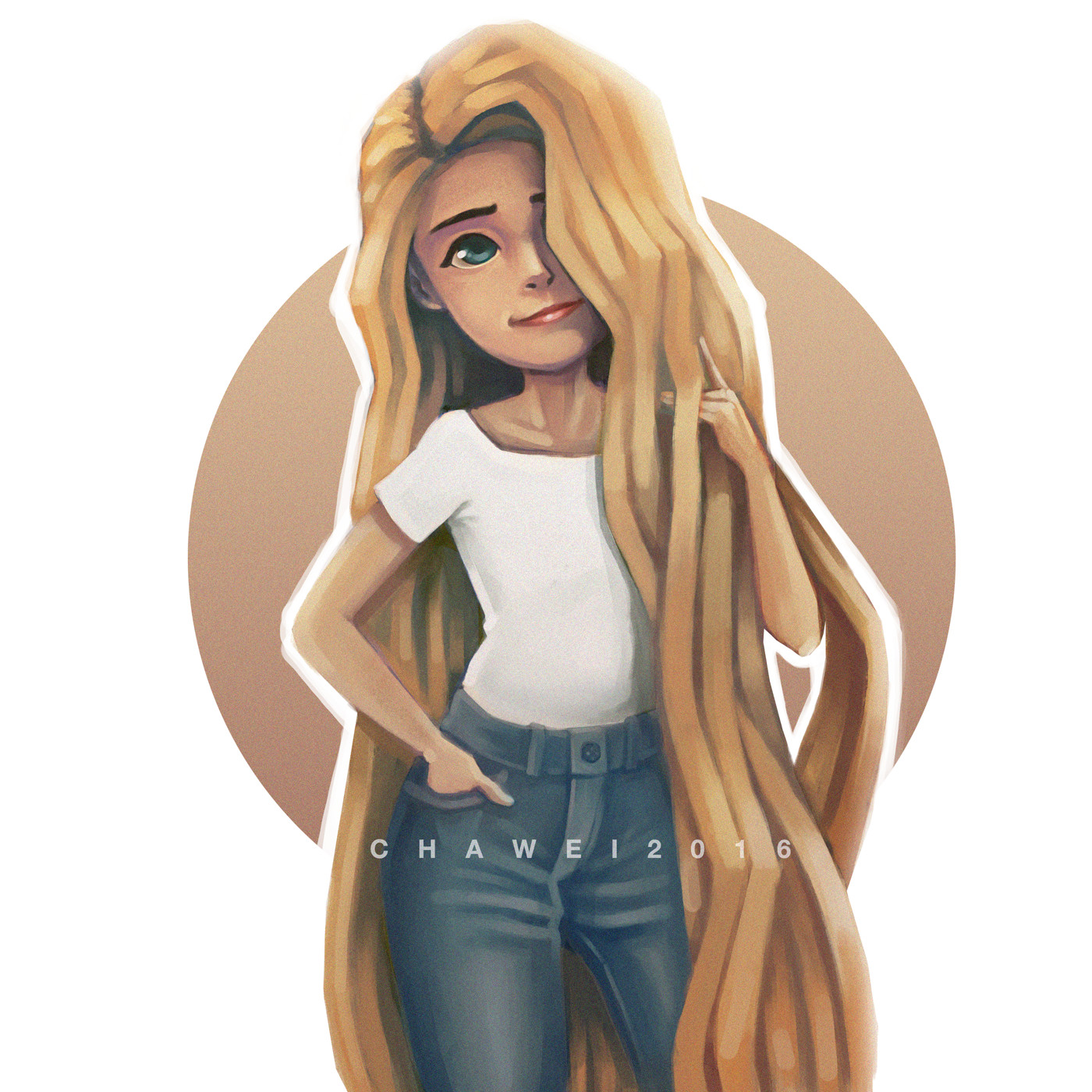 ArtStation - Rapunzel- Disney Princess yo~