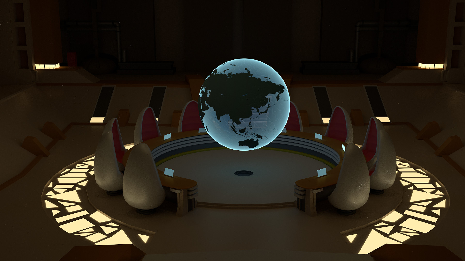ArtStation - Spaceship conference room
