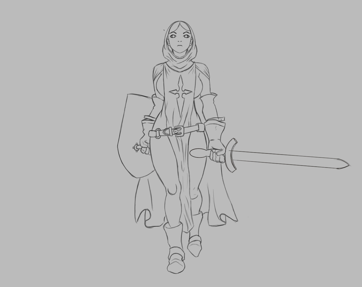ArtStation - Line Art Character