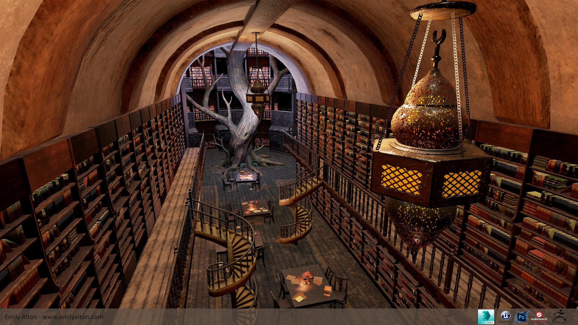 Fantasy Library Building