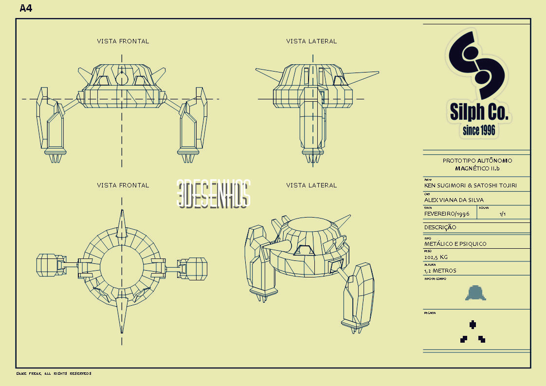 ArtStation - Blueprints of Metal kind Pokemons