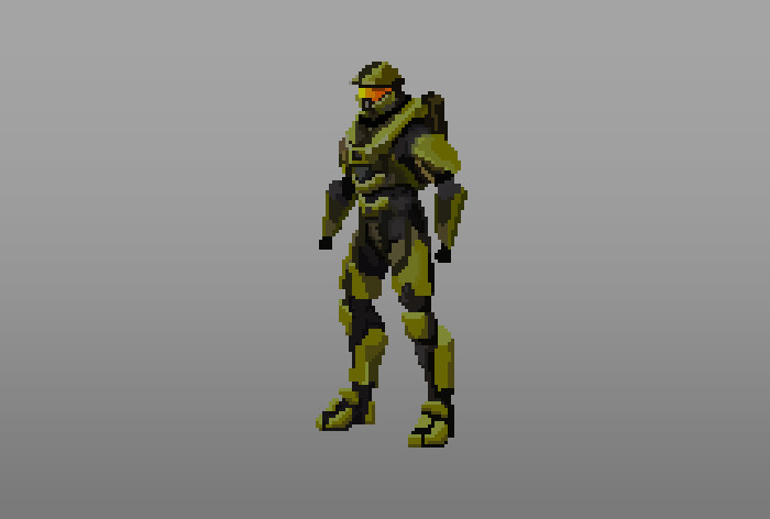 ArtStation - Master Chief Pixel Art