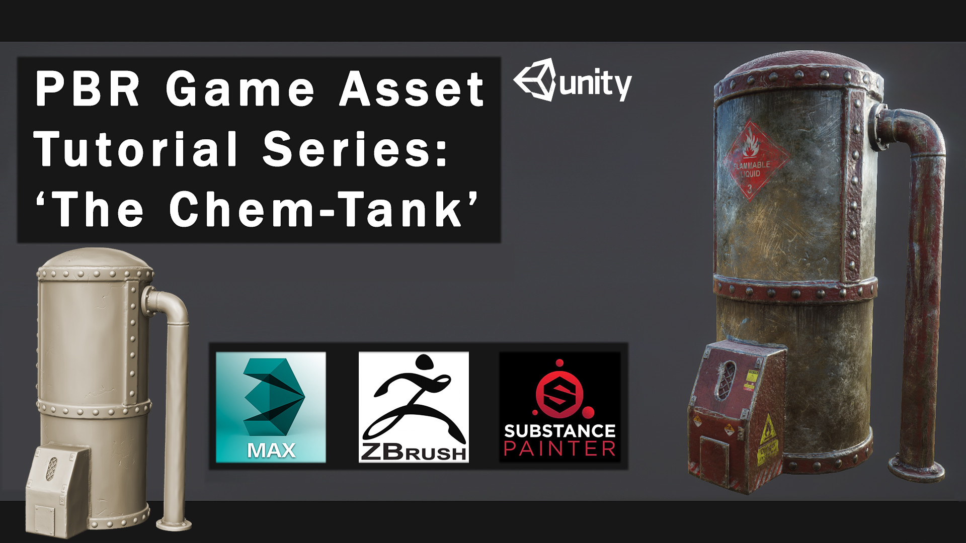 ArtStation - PBR game asset tutorial series 'chem-tank'