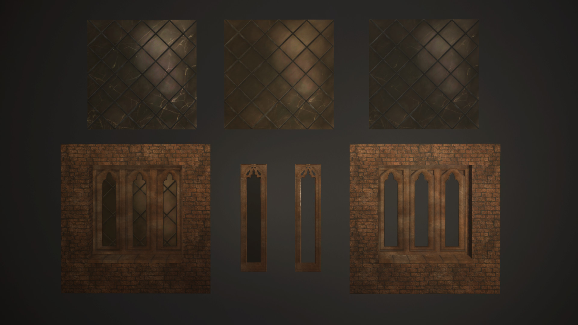ArtStation - Linlithgow Building modular assets: Tower Windows, English ...