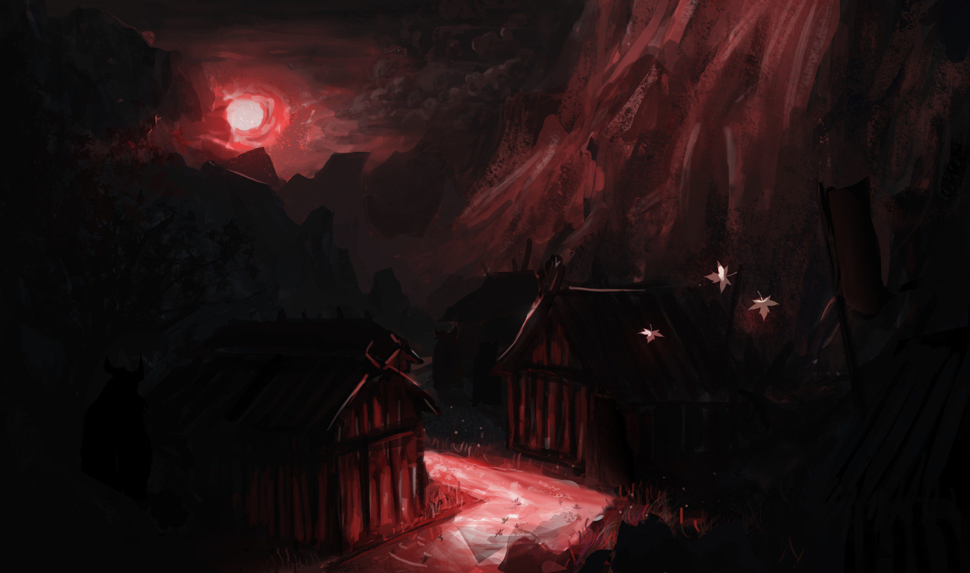 ArtStation - Red Moon