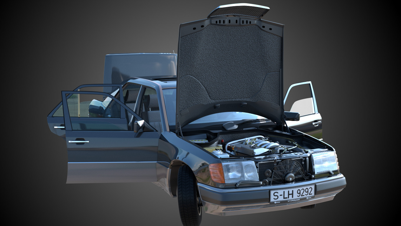 Zbyszek W124 - Mercedes-Benz W124 300D 3D model X1992 black