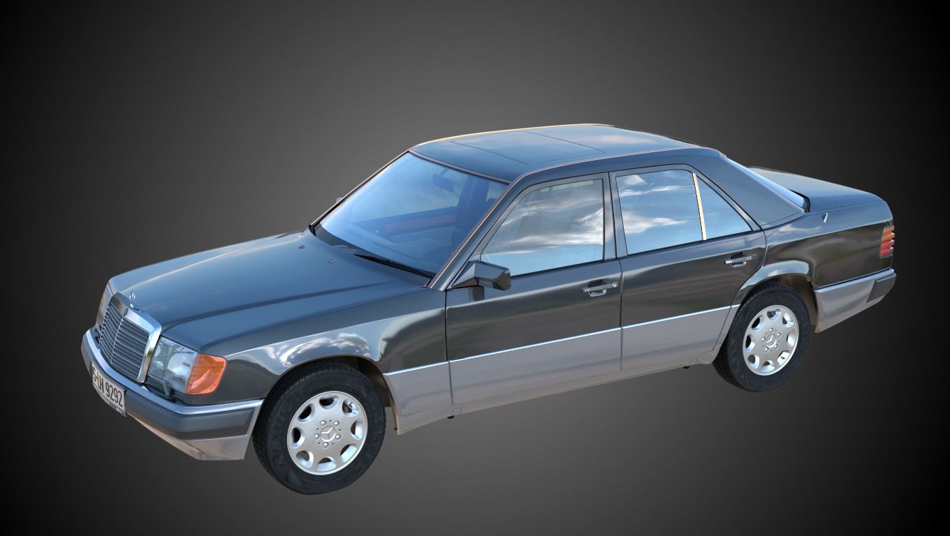 Zbyszek W124 - Mercedes-Benz W124 300D 3D model X1992 black