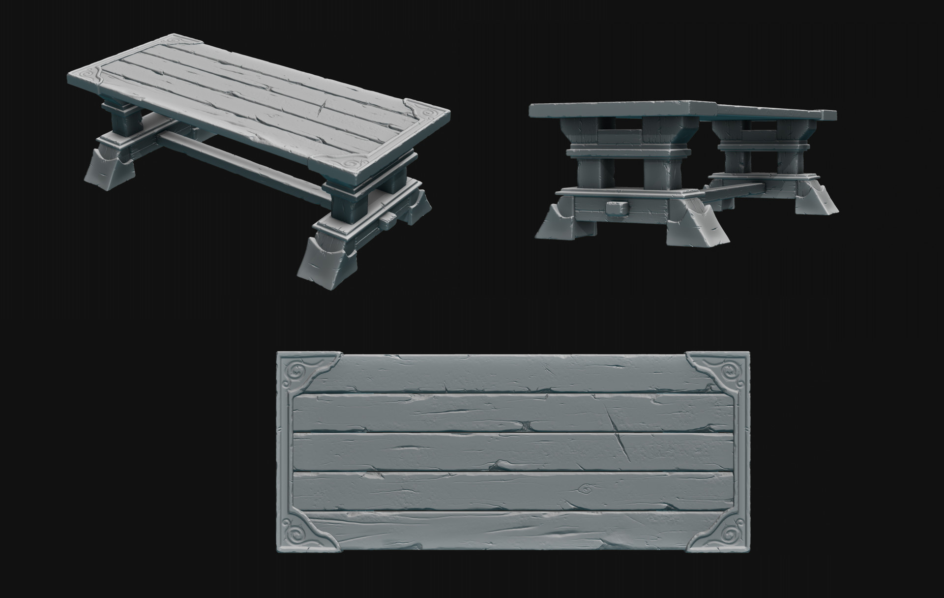 High Quality 3D game art - Alchemy Table - 3D game model