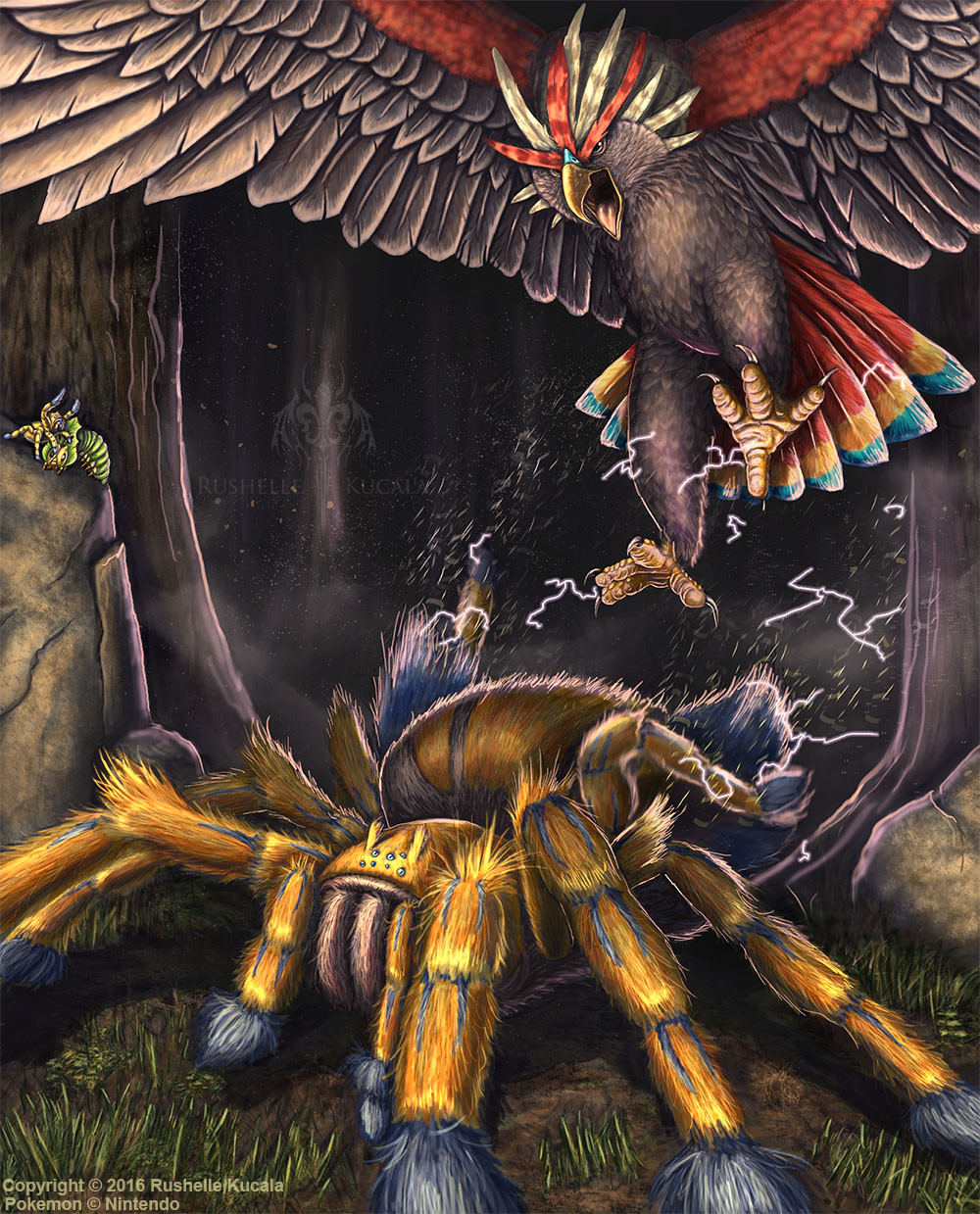 ArtStation - Galvantula Vs. Braviary