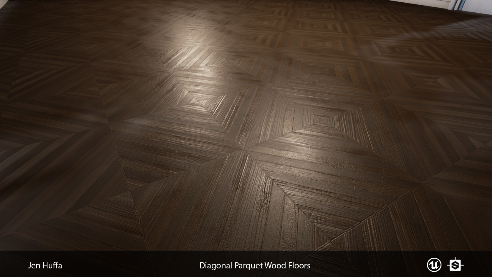 Jen Huffa - Diagonal Parquet Wood Floors