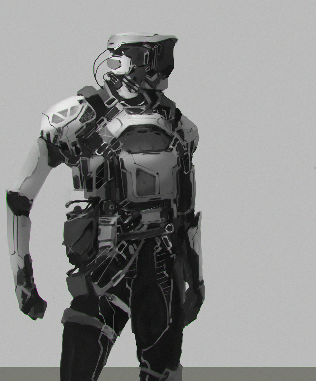 ArtStation - speedpainting cyborg soldier ~60mins