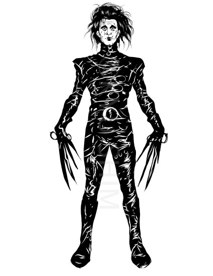 edward scissorhands coloring pages